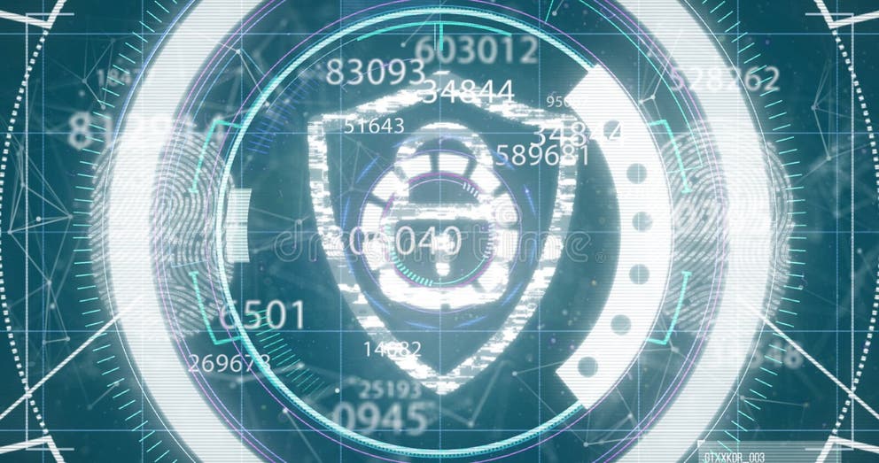 Image of Scope Scanning and Numbers Changing on Green Background Stock ...