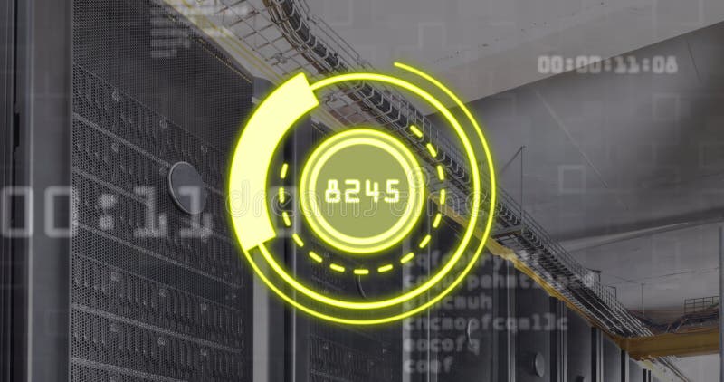 Image of Scope Scanning with Numbers and Data Processing Over Computer Servers Stock Photo ...