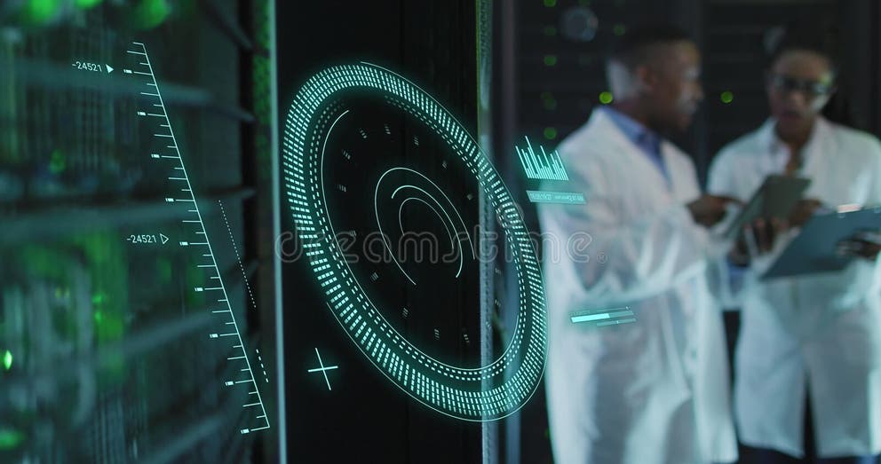 Image of Scope Scanning Over African American Workers Using Tablet in ...