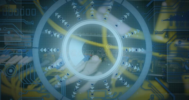 Image Of Scope Scanning Over Cables In Computer Server Stock Image Image Of Computer People