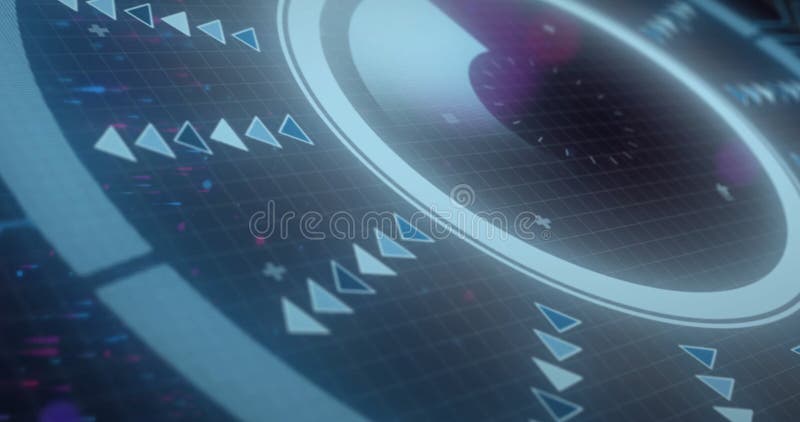 Image of Scope Scanning Over Colourful Light Spots on Black Background ...