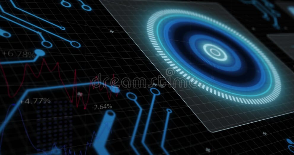 Image of Scope Scanning Over Computer Circuit Board Stock Illustration - Illustration of modern ...