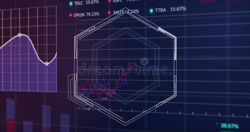 Image of Scope Scanning Over Data Processing Stock Illustration ...