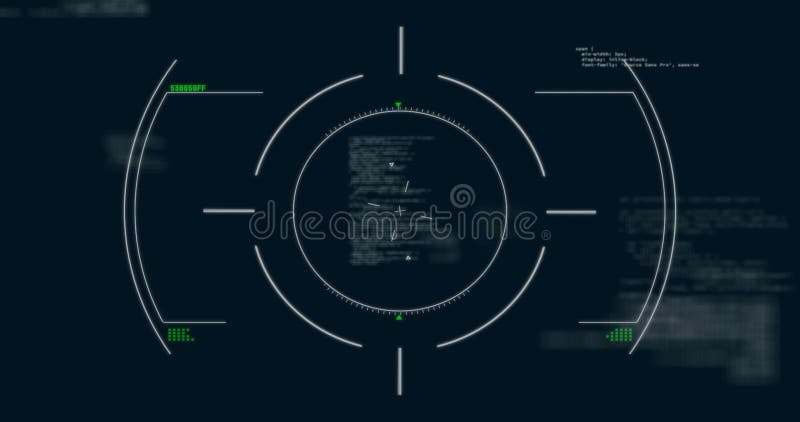 Image of Scope Scanning Over Diagrams and Data Processing on Black ...
