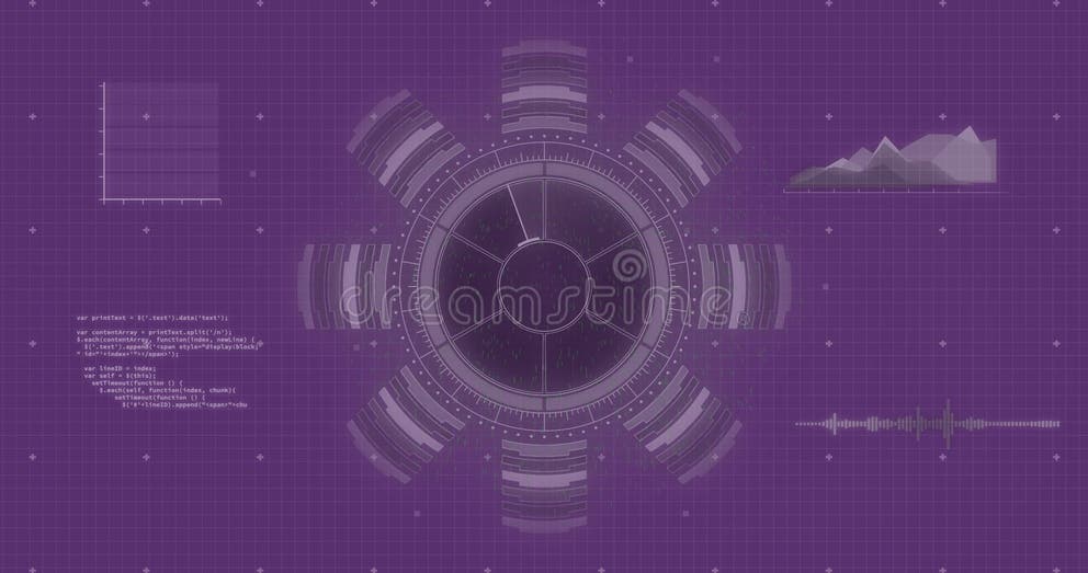 Image of Scope Scanning Over Diagrams and Data Processing Stock Image ...
