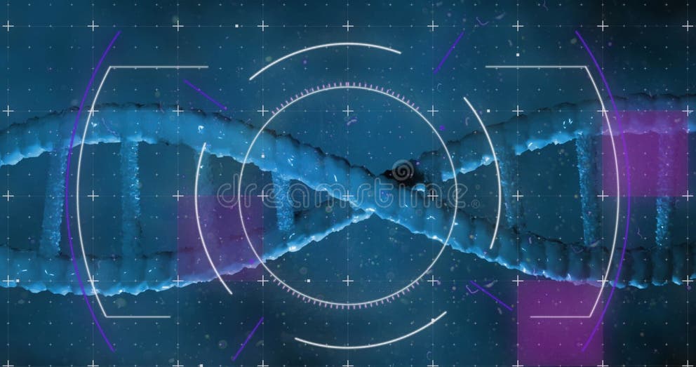 Image of Scope Scanning Over Dna Strand Stock Illustration ...