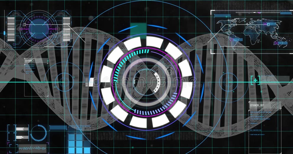 Image of Scope Scanning Over Dna Strand Stock Illustration ...