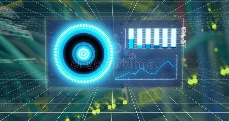 Image of Scope Scanning Over Grid and Cables in Computer Server Stock Photo - Image of generated ...