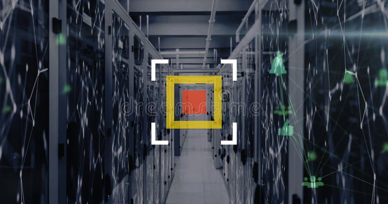 Image of Scope Scanning Over Network of Connections Against Computer ...