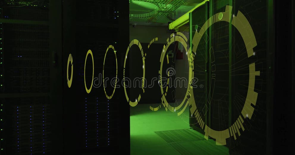 Image of Scope Scanning Over Server Room Stock Image - Image of ...
