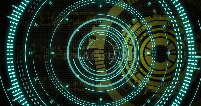 Image of Scope Scanning Over Shapes Moving Stock Illustration ...