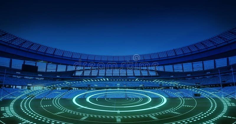 Image of Scope Scanning Over Sports Stadium Stock Illustration ...