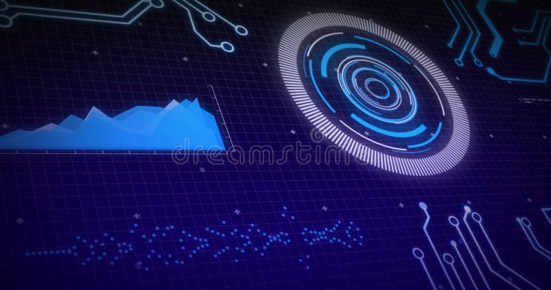 Image of Scope Scanning, Processor Elements and Data Processing Over Grid Stock Illustration ...