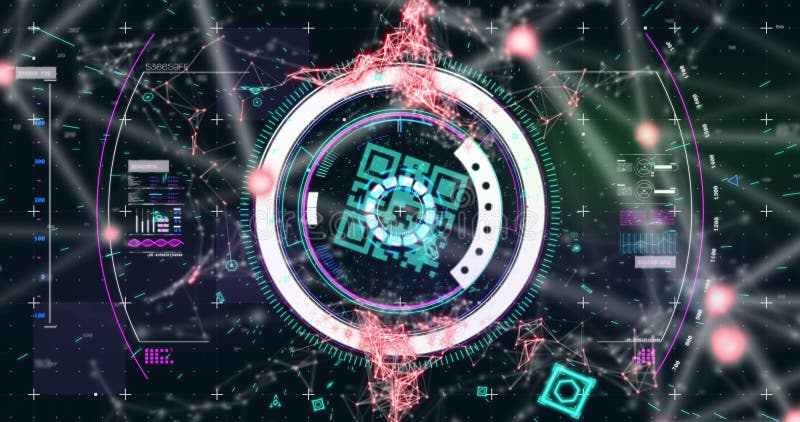 Image of Scope Scanning and Qr Code Online Security with Network of ...