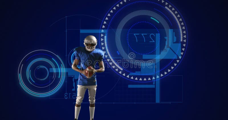 Image of Scopes Scanning and Data Processing with American Football ...