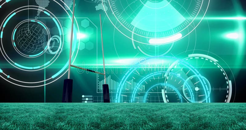 Image of Scopes Scanning and Data Processing Over Sports Stadium Stock ...