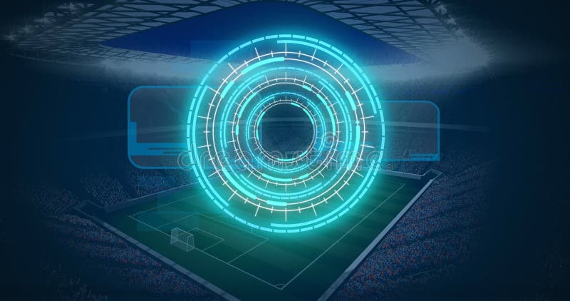 Image of Scopes Scanning and Data Processing Over Sports Stadium Stock ...