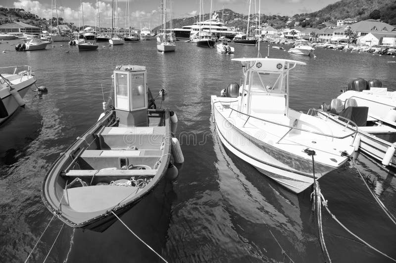 Image of Sea Harbor with Boat. Sea Harbor with Boat. Sea Harbor with ...