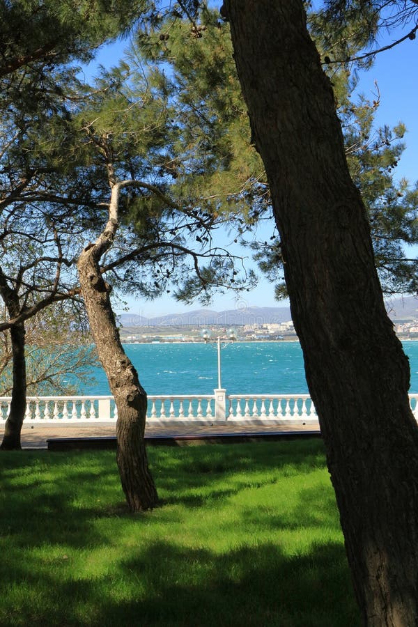 Sea promenade stock photo. Image of house, path, travel - 218719544