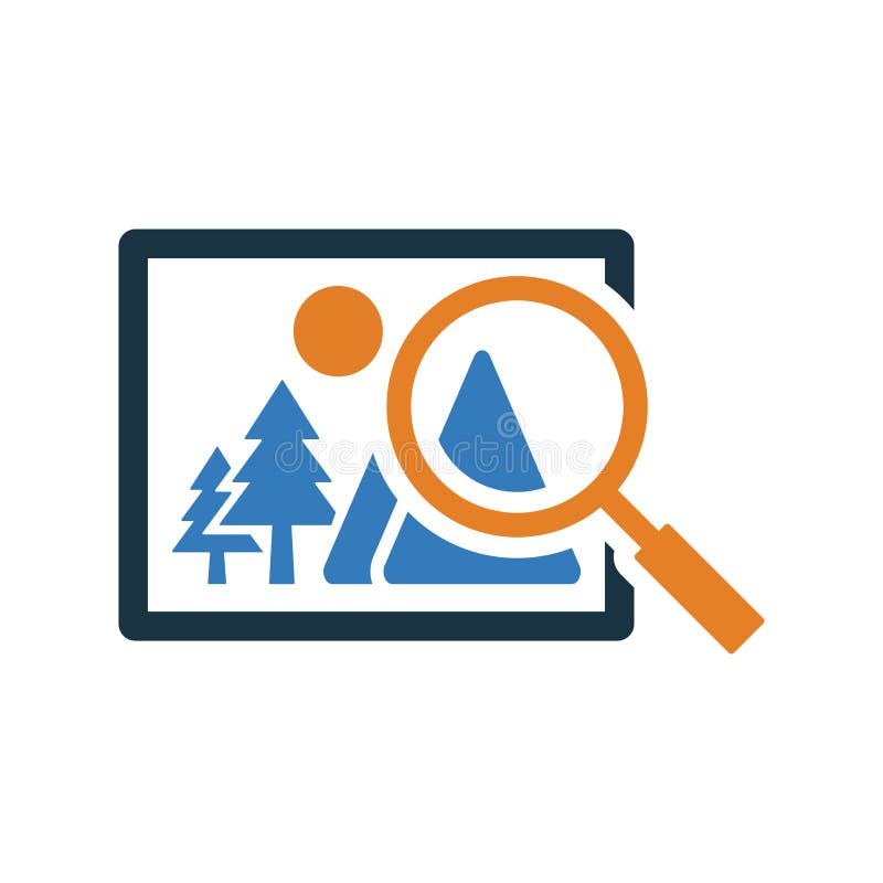 Image, Search, Magnify, View, Zoom Icon. Editable Vector Logo Stock ...
