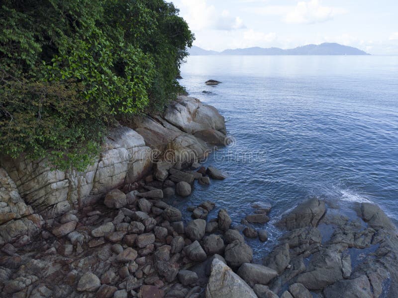 The Seaside Covers with Lots of Granite Rocks. Stock Photo - Image of ...