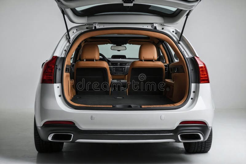 An Image of Sedan Car with the Trunk Open Stock Illustration ...