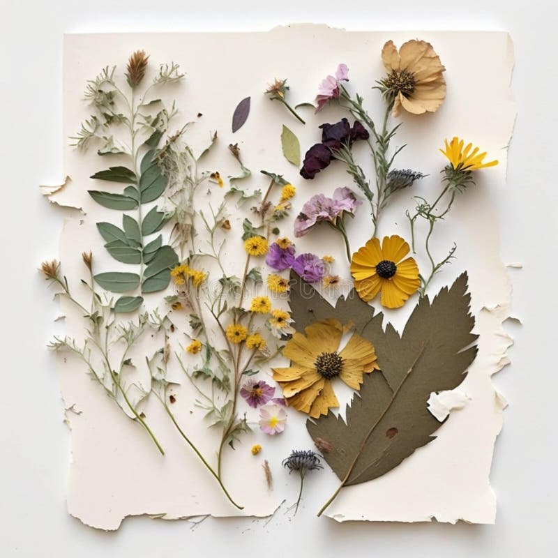 Pressed Wildflowers Stock Illustrations – 195 Pressed Wildflowers Stock ...