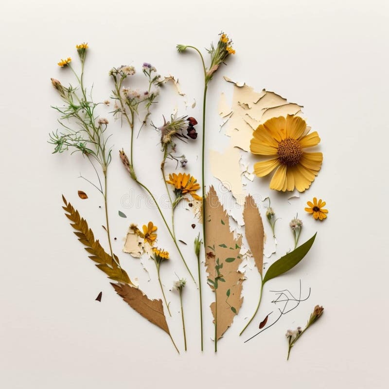 Pressed Wildflowers Stock Illustrations – 195 Pressed Wildflowers Stock ...