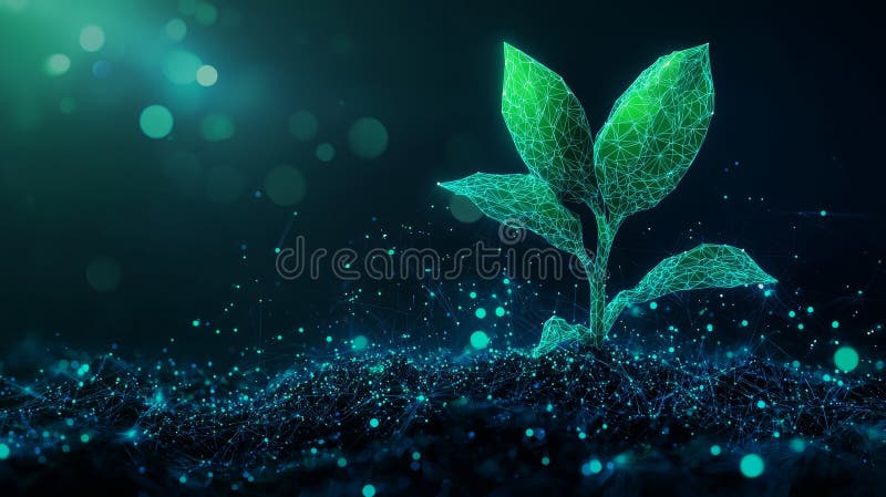 An Image of a Seedling Sprouting from a Circuit Board is a Symbol of ... An Image of a Seedling Sprouting from a Circuit Board is a Symbol of ...