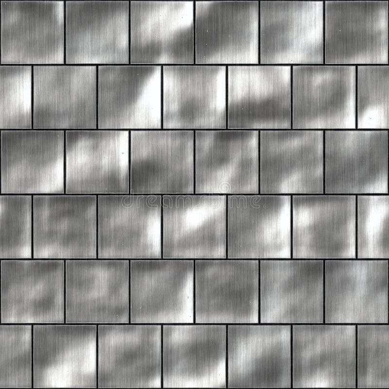 Silver Metal Tiles with Shadows Stock Photo - Image of highlights ...