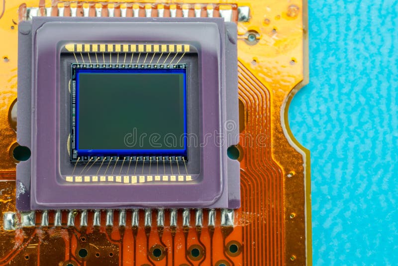 Image sensor of a camera stock image. Image of component - 237152429