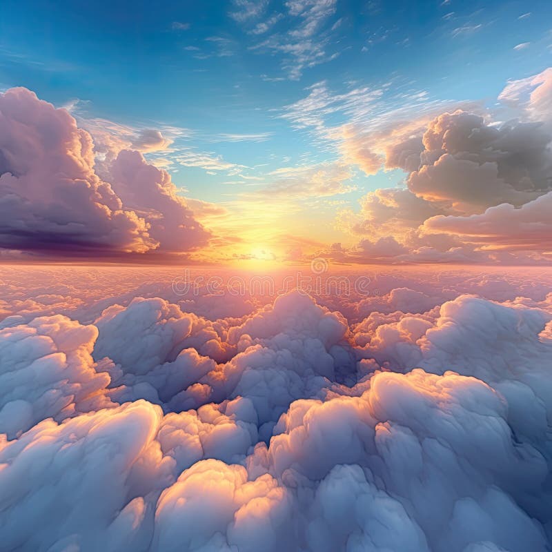 Cloud Sky from Top View Super High Quality Stock Illustration ...