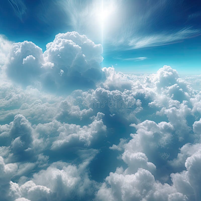 Cloud Sky from Top View Super High Quality Stock Illustration ...