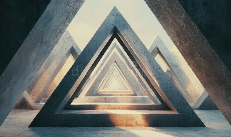 The Image is a Series of Triangles that are Arranged in a Row Stock ...