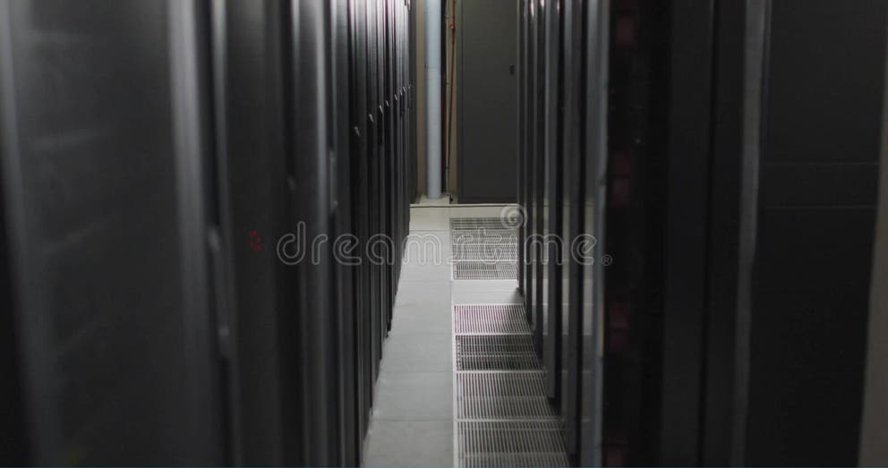 Image of Server Racks in Data Center Representing Modern Cloud ...