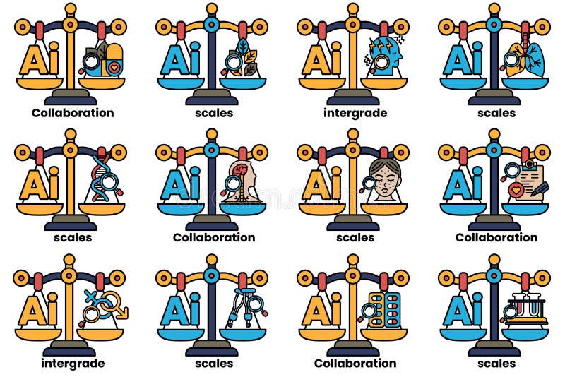 The Image is a Set of Scales with Different Weights on Each Side Stock ...