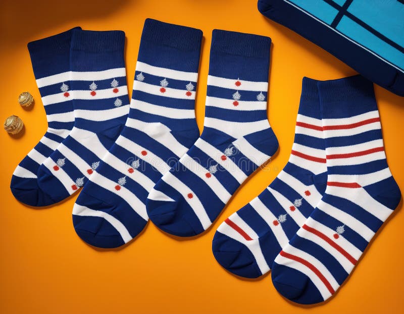 Three Pairs of Socks with Stripes on Them. Stock Image - Image of ...