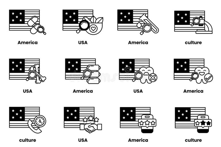 The Image is a Set of Twelve Different Flags Stock Vector ...