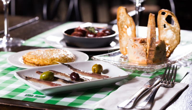 Image of Set of Variety Dishes on the Table Stock Photo - Image of ...