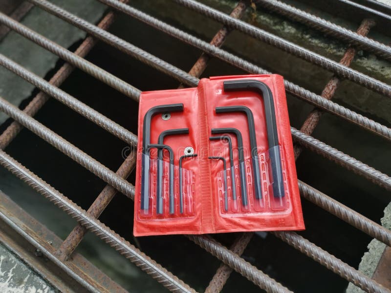A Sets of Different Sizes Allen Key. Stock Image - Image of instrument ...