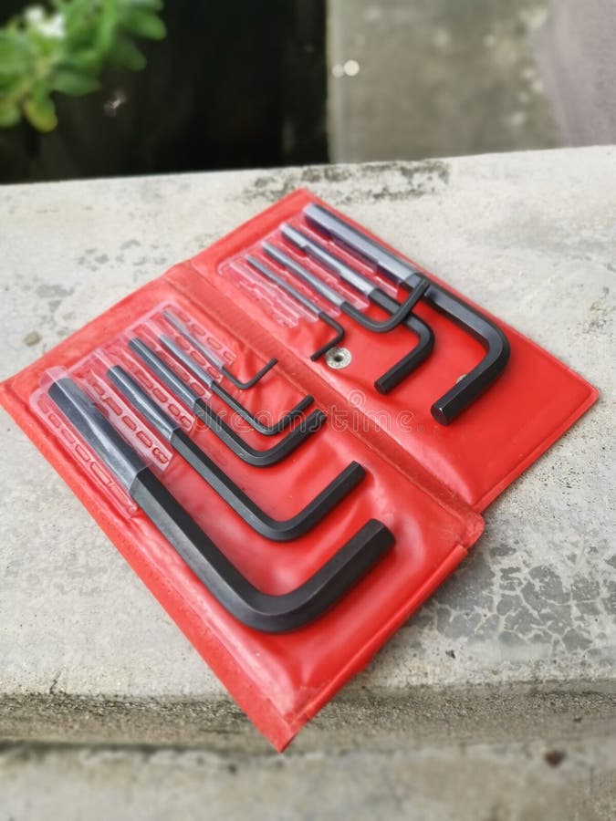A Sets of Different Sizes Allen Key. Stock Image - Image of bolt ...