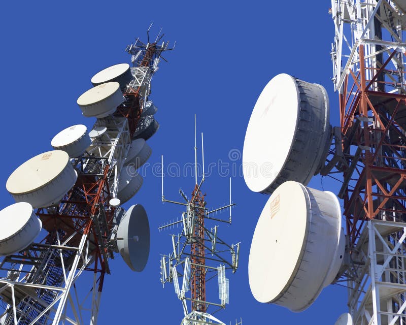 Image of Several Television Signal Repeater Antennas Stock Image ...