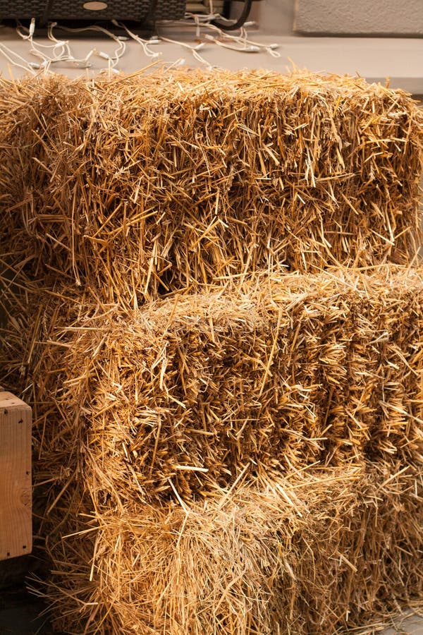 Image of Several Yellow Haystacks Summer. Stock Image - Image of ...