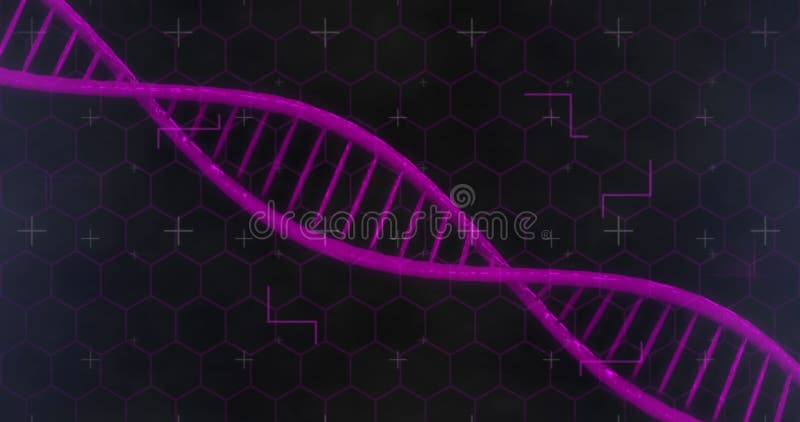 Image of Shapes Over Dna Strand Stock Illustration - Illustration of ...