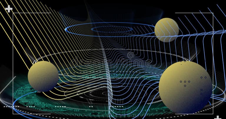 Image of Shapes Over Scope Scanning Stock Illustration - Illustration ...