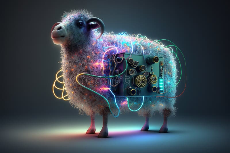 Image of a Sheep with Technology Concept. Farm Animals Stock ...