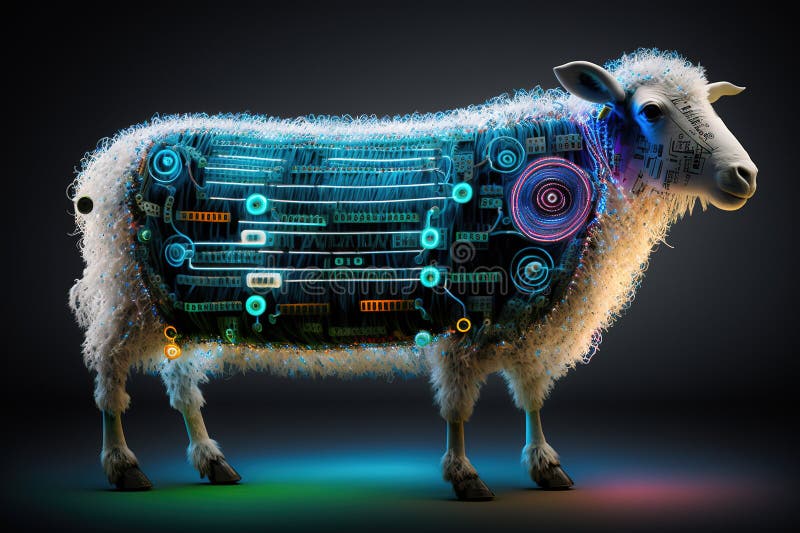 Image of a Sheep with Technology Concept. Farm Animals Stock ...