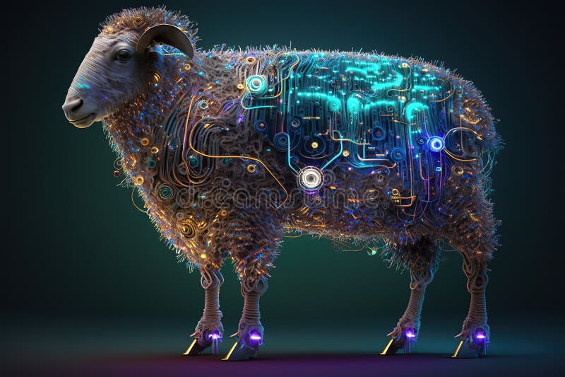 Image of a Sheep with Technology Concept. Farm Animals Stock ...