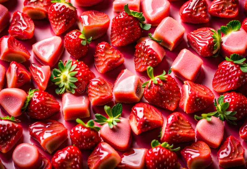 Image Shot of Strawberry Candy Stock Illustration - Illustration of ...