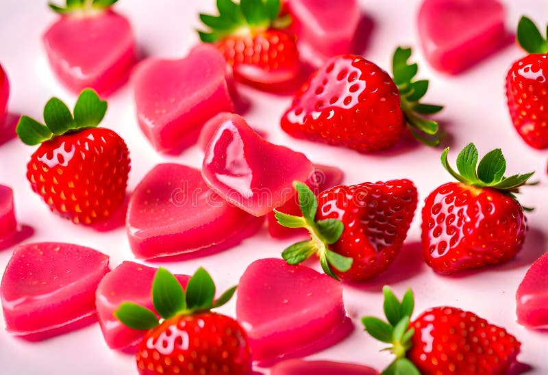 Image Shot of Strawberry Candy Stock Illustration - Illustration of ...